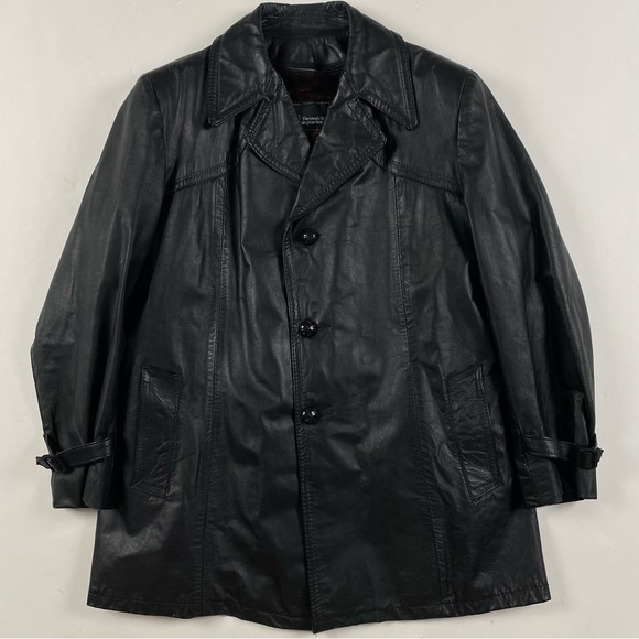 Sears | Jackets & Coats | Vintage 7s Sears Leather Jacket Mens Size ...